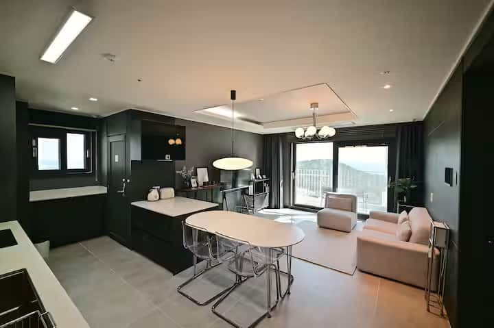 [Aod4)26-2] 방2화2,오션뷰,테라스,신규숙소,이케아,롯데월드,도보5분,송정,해운대 - Corea del Sur