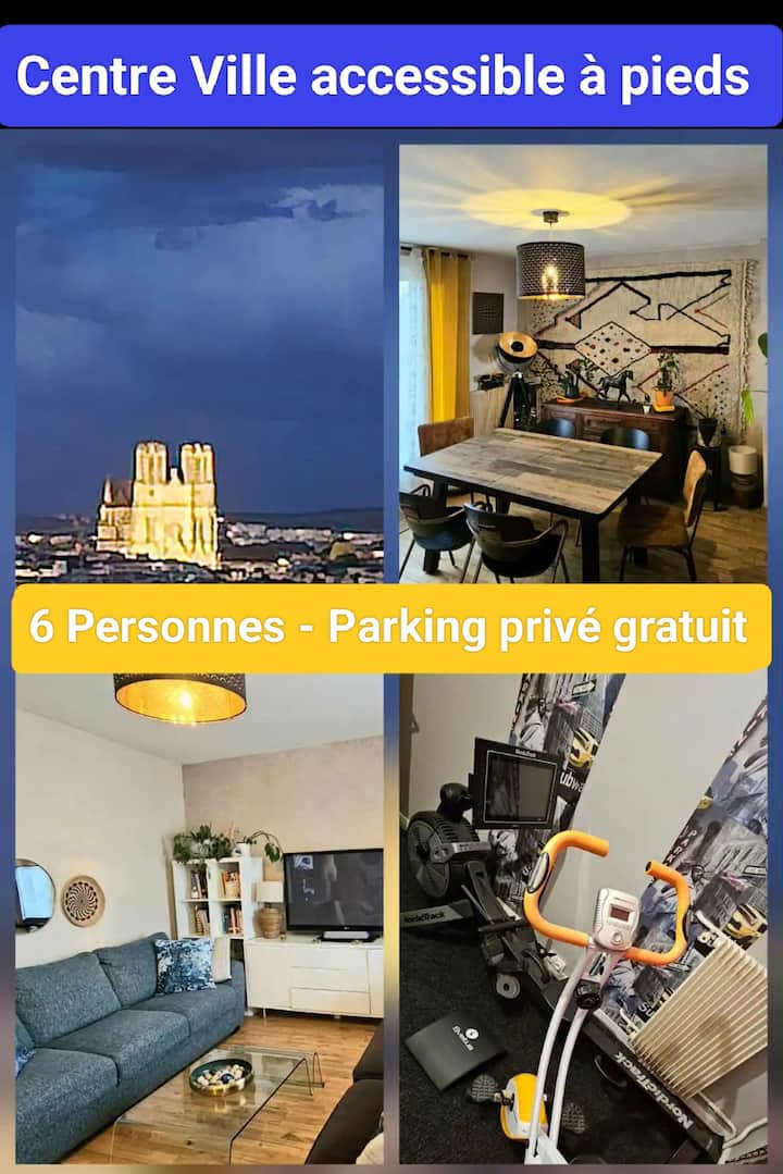 Vue Cathédrale Centre Reims Netflix Amazon Inclus - Reims