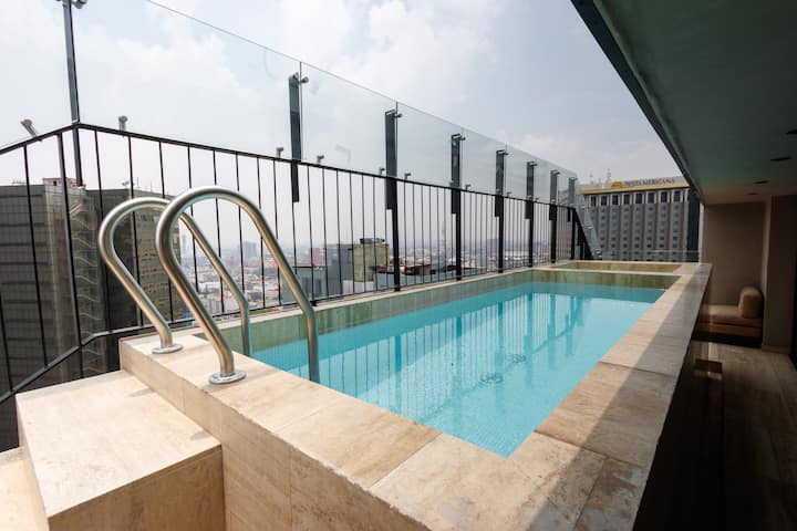 Tabacalera | High Floor, Pool & Jacuzzi - Mexico City