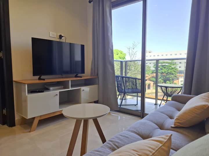Ruhiges Neubau-apartment Nähe Conmebol Mit Balkon - 파라과이