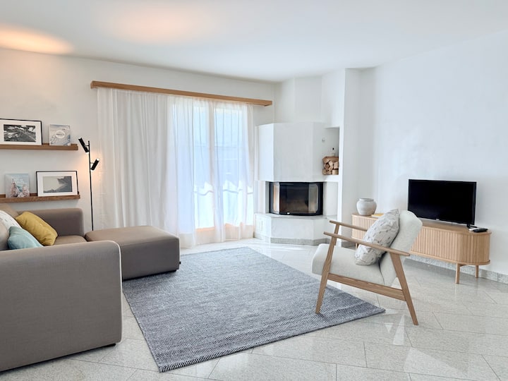Family-friendly 3.5 Apartment: Garden & Fireplace - Laax