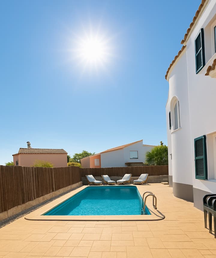 Casa Con Piscina Privada Y Jardín Con Bbq - Ciudadela