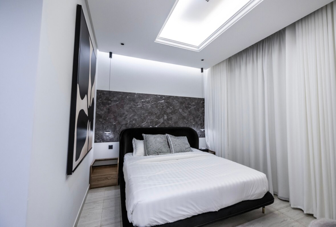 Luxury apartment consisting of a living room, bedroom and kitchen ...