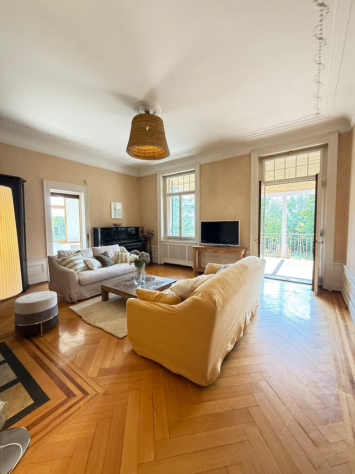 Grande Chambre Meublée Avec Jardin Et Vue Montagne - Aigle
