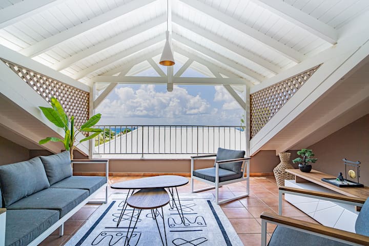 Villa Parmela : 4 Chambres, Piscine, Plage à Pied - Saint-François