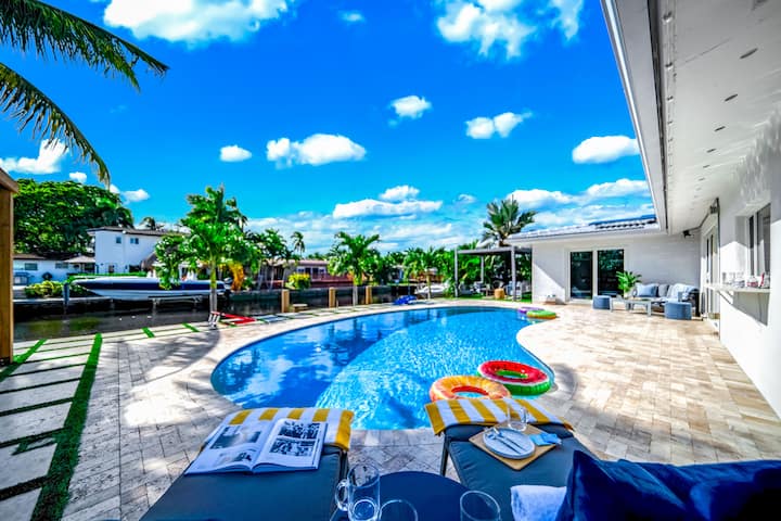 Sunset Canal | Pool | 3bdr - Pompano Beach, FL