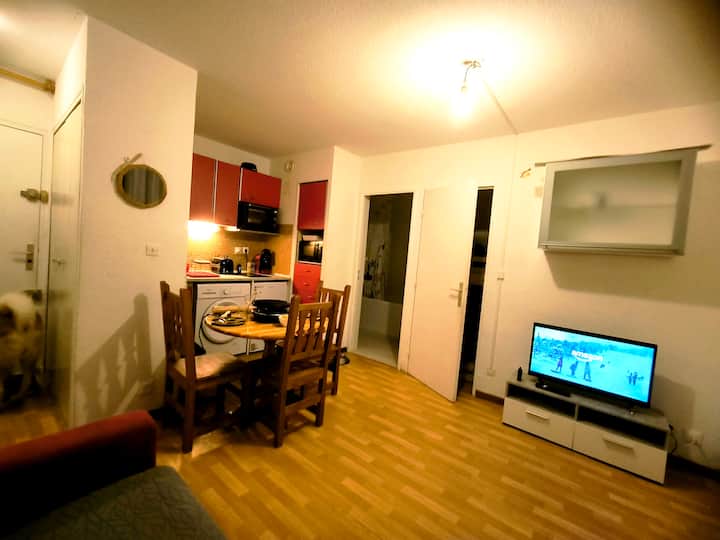 Appart 23m² Au Pied Des Pistes, Chambre Séparée - Allos