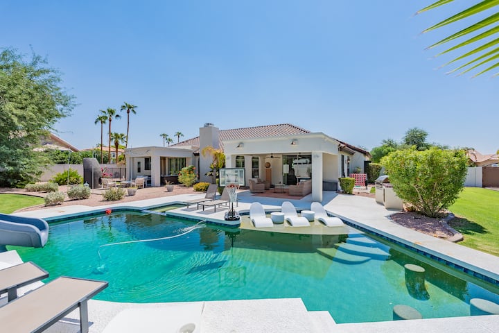Scottsdale Villa: Heated Pool, Slide & Pickleball - Fountain Hills, AZ