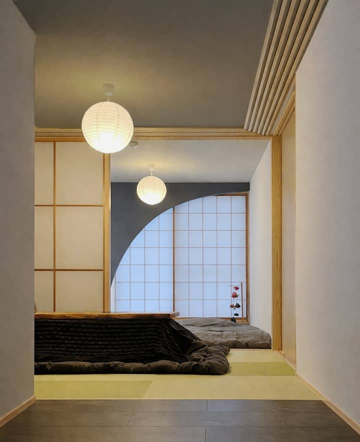 善光寺徒歩10分/1フロアー貸切6名/全室暖房/和モダンの落ち着く空間/2部屋＋広々リビング - Nagano, Japan