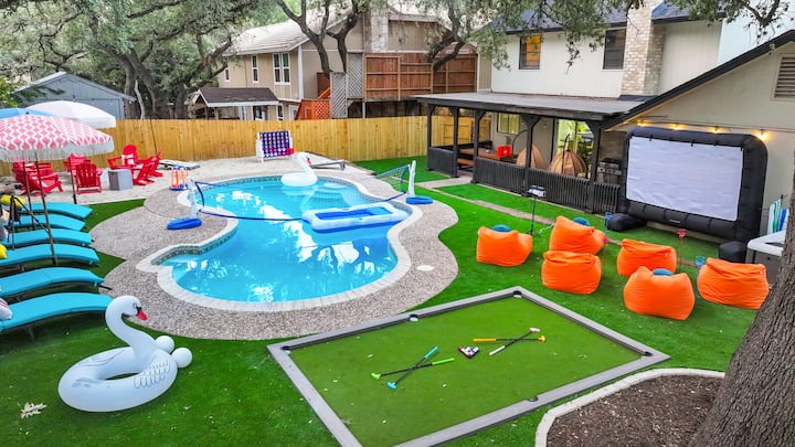 Heated Pool, Hottub, Gameroom, Firepit | 5bd Oasis - Stone Oak - San Antonio