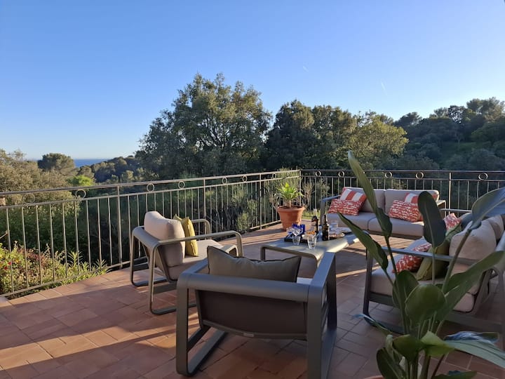 Villa Vue Mer & Estérel-5 Ch-piscine-plages à Pied - Fréjus