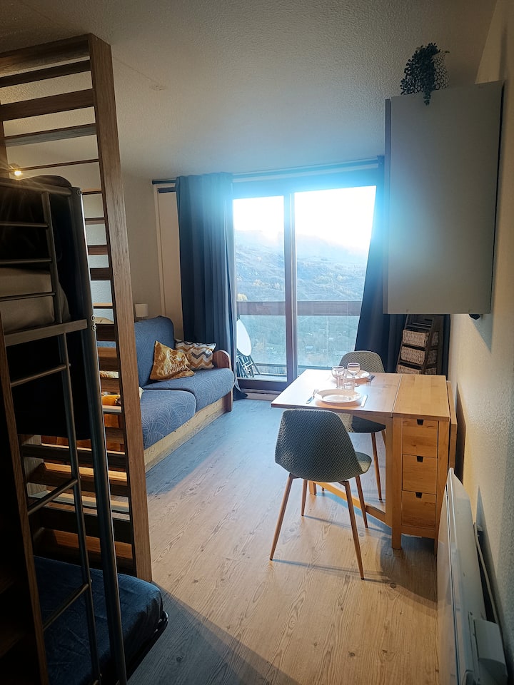 Studio 5pers - Balcon - Ski Aux Pieds - Piscine - Le Corbier