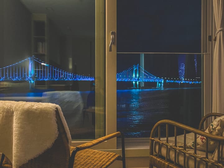 답은 예입니다 | 광안대교 오션뷰, 매일 청소, 에어컨, Wd, 무료 주차, 짐보관 - Busan