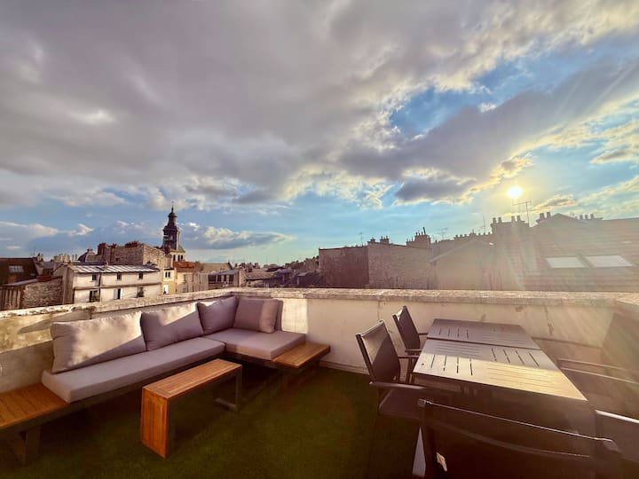 Le Belvédère - Roof-top Calme & Cosy Hyper Centre - Reims