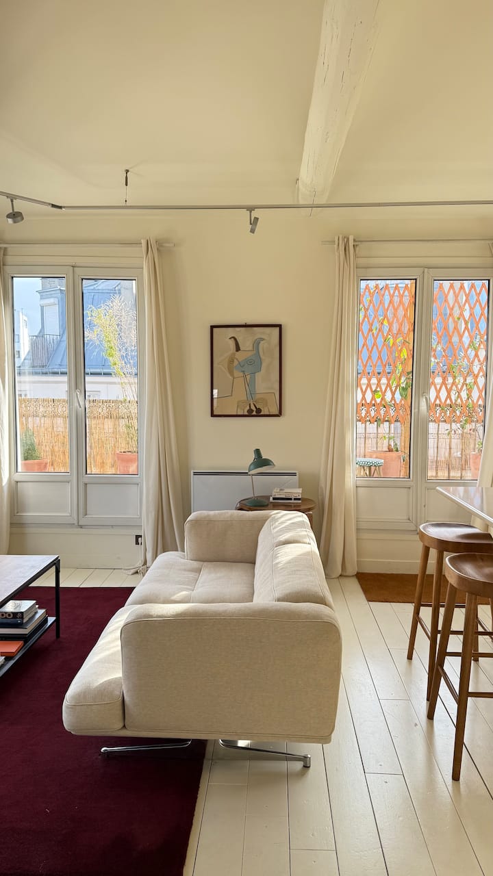 Chambre Dans Duplex Avec Sauna Et Grand Balcon - Paris