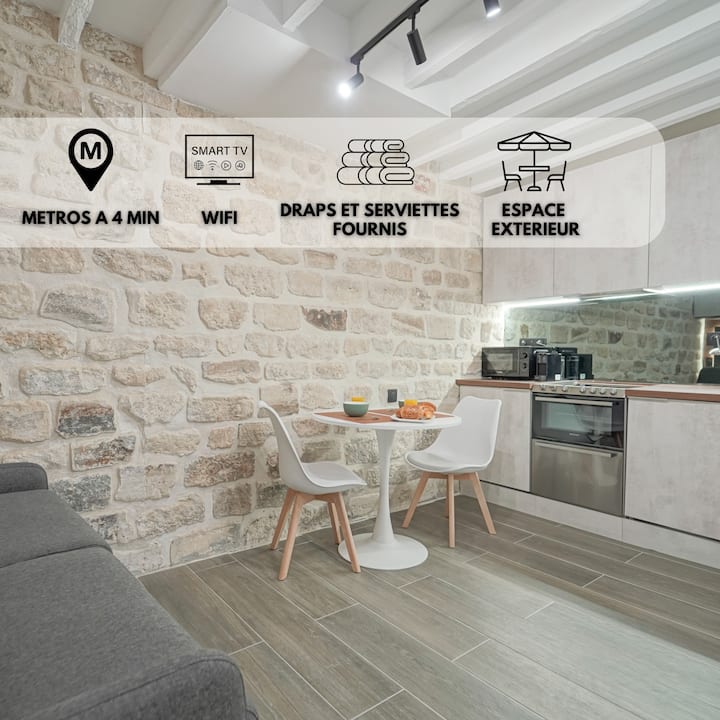 Studio Tout éQuipé, Balcon, 4 Min Métro 3 & 11 - Villejuif