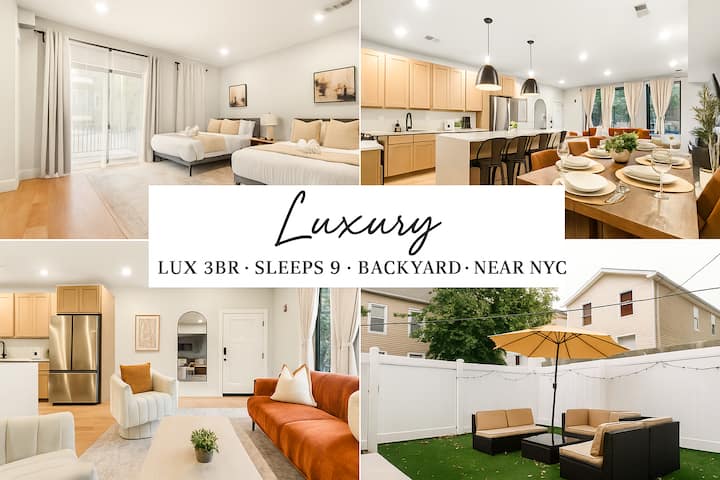 Modern 3br Retreat | Near Nyc & Hoboken | Backyard - Jersey City, NJ
