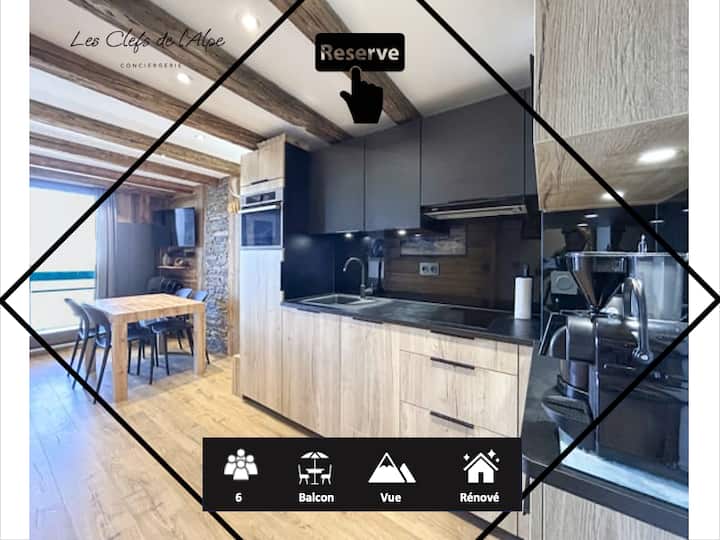 T3 Rénové & Cosy – Vue Incroyable Plein Sud - L'Alpe d'Huez