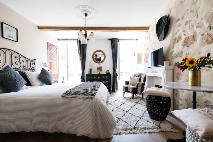 La Sanverine: Chambre Baroque, Privée - Tourrettes-sur-Loup