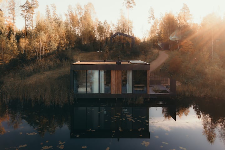 Rasa - On-water House With Sauna & Floating Net - Latvia