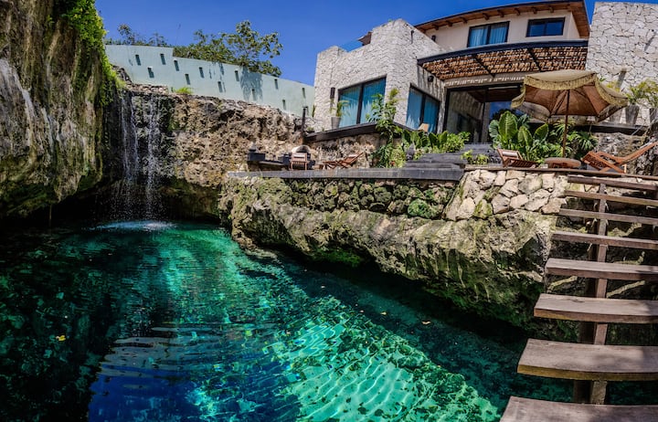 Santuario Buda 4 Habitaciones Con Cenote Privado - Puerto Aventuras