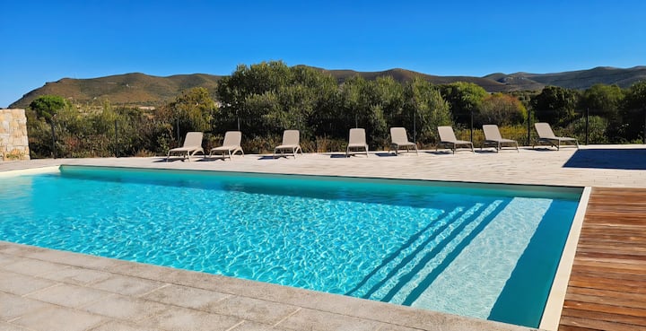 T3 De Standing - Piscine & Proche Plage - Belgodère