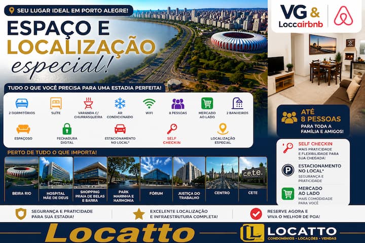 Melhor Localização Conforto Espaço Churrasqueira - Porto Alegre