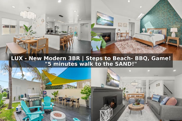 Modern Coastal 3br | Beach Walk + Bbq + The Best. - Huntington State Beach, Huntington Beach