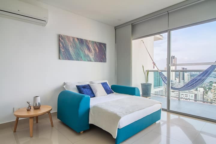 Fully Furnished Apartment, Floor 30, With Sea View - Carthagène