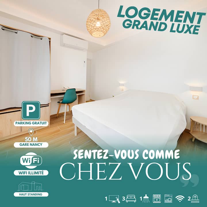 Appartement Grand Luxe Avec Parking - Secteur Gare - Nancy