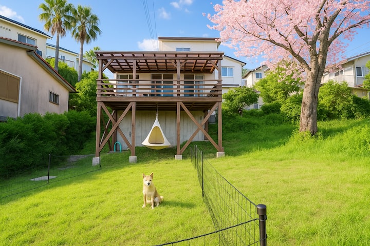 Ocean-view Onsen Villa With 100-year Sakura Tree - Izu