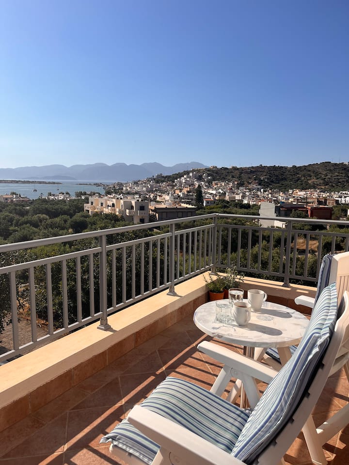Athina | Seaview Duplex | Large Terrace | Elounda - Elounda
