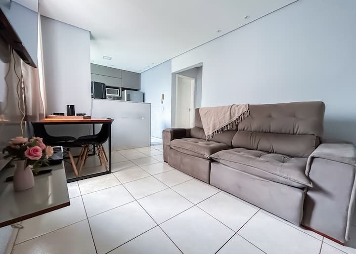 Apto 2 Quartos Completo E Confortável Na Zona Sul - Uberlândia