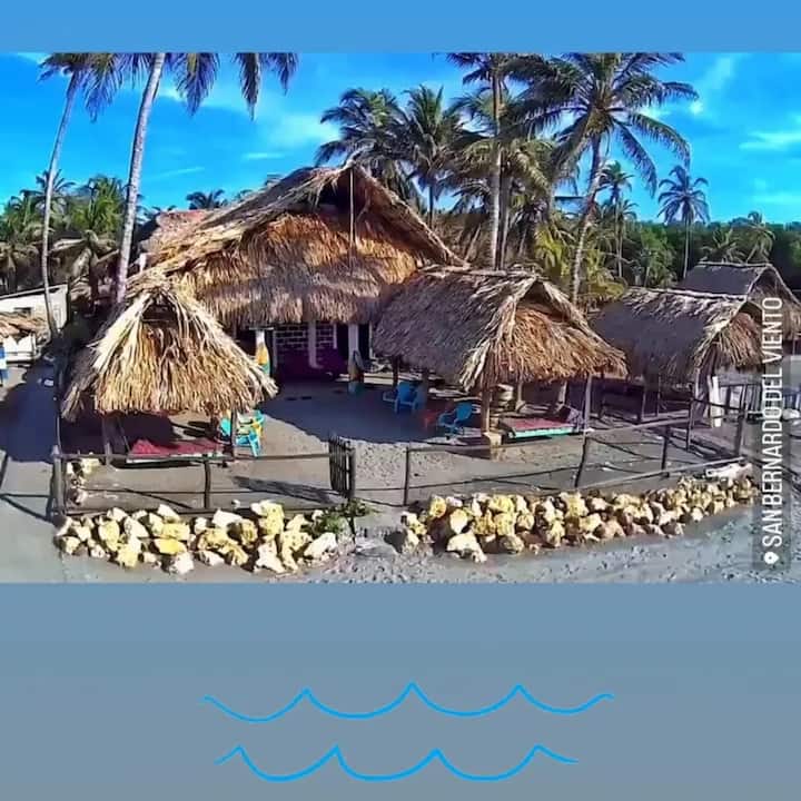 Cabaña Completa, Primera Línea De Playa - San Bernardo del Viento
