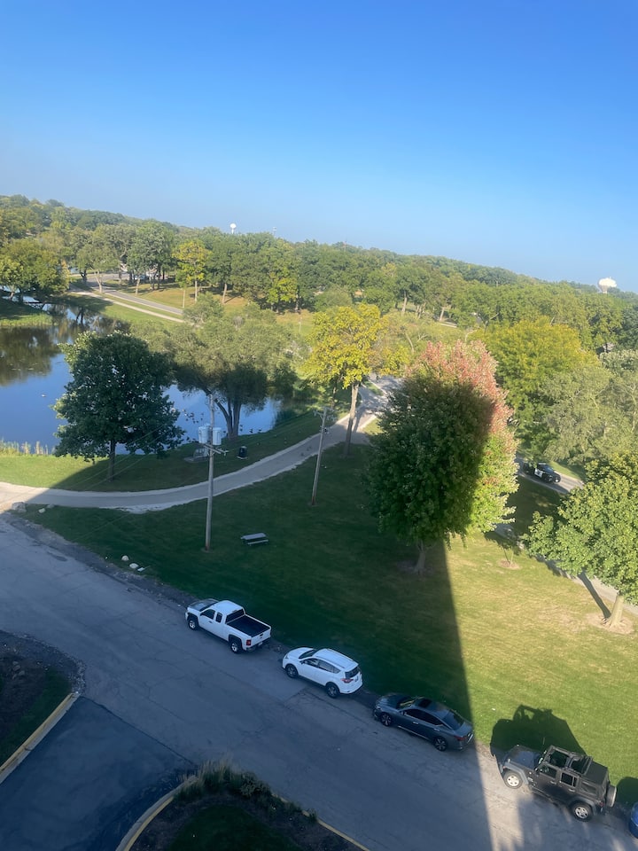 8th Floor Lakeview Condo/apt W/balcony& Fireplace - Oswego, IL