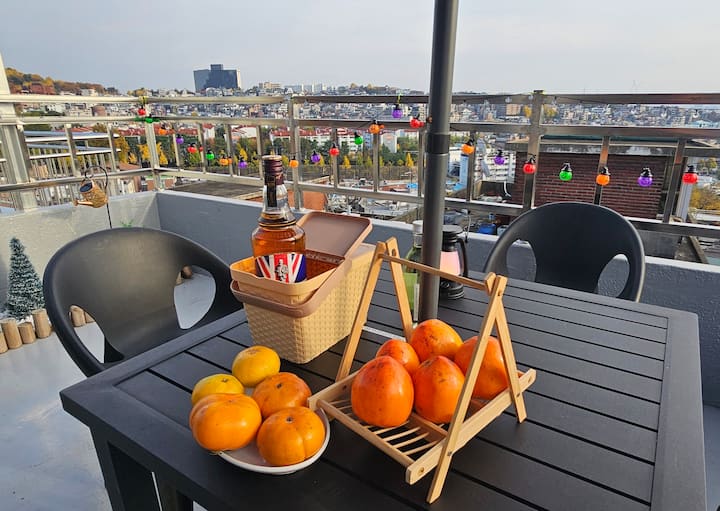 [Binsheim]남산 최고 야경 루프탑에서 파티 & 휴식, 방3(침대6),욕실2#mr멘션 - Szöul