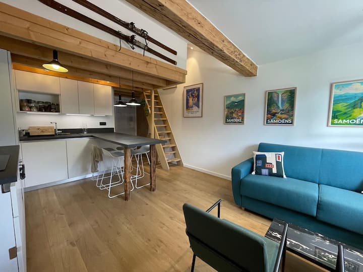 Petit Appartement Chaleureux Au Cœur Du Village - Samoëns
