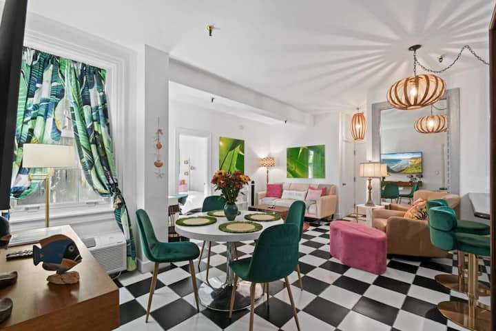Gem2br| 1king+ 2 Twins| Walktobeach&dine+pool - パーム・ビーチ, FL