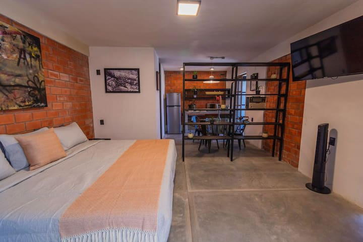 Loft Con Cama King En San Felipe, Residencial - Oaxaca de Juárez