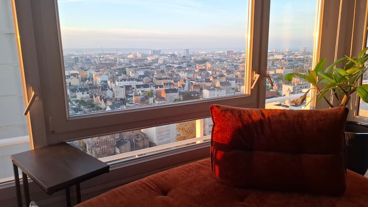 Havre De Paix, Niché Au 7ᵉ éTage Face à La Mer - ル・アーブル