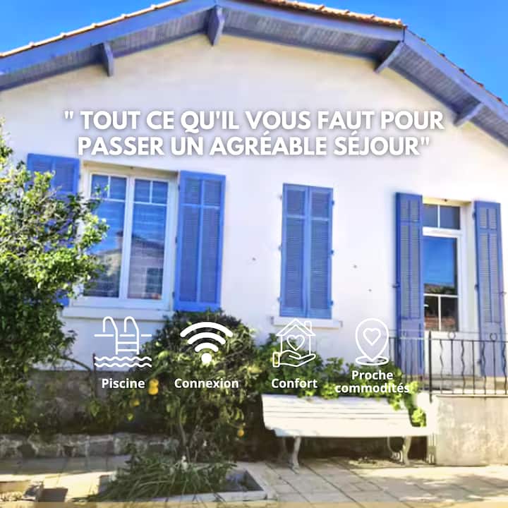 Villa Paisible Avec Piscine Et Jardin-wifi - Toulon