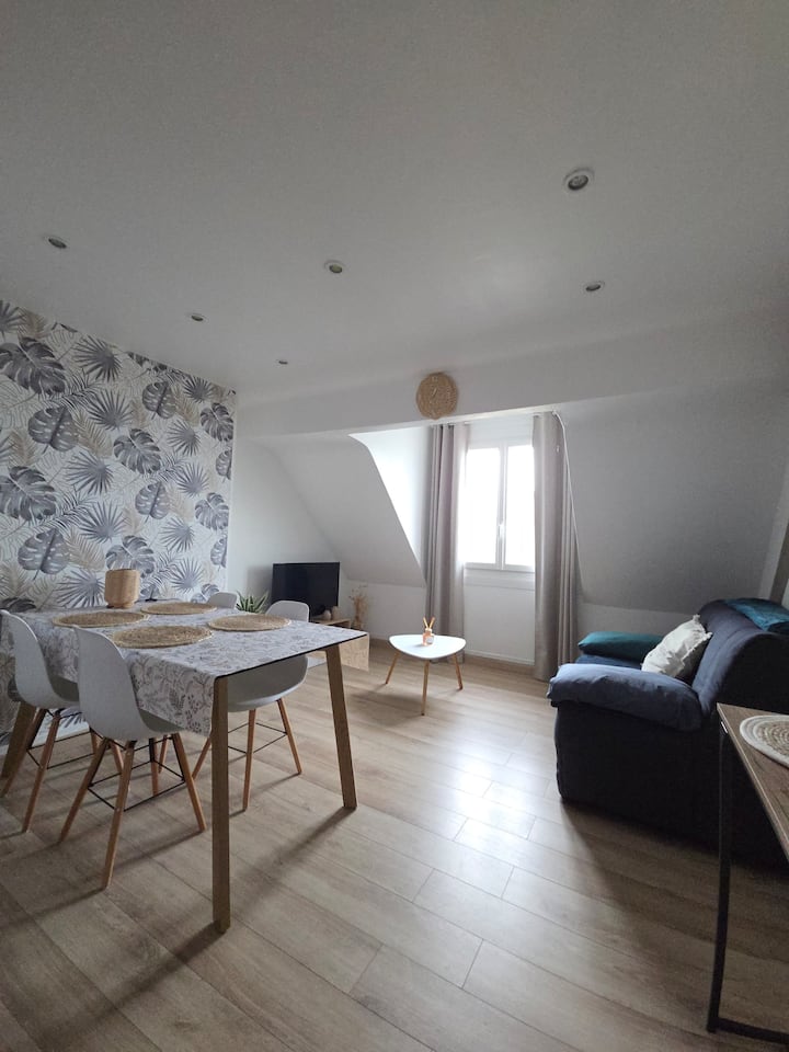 Appartement Cosy & Lumineux – Plage à 1 Min à Pied - Équihen-Plage
