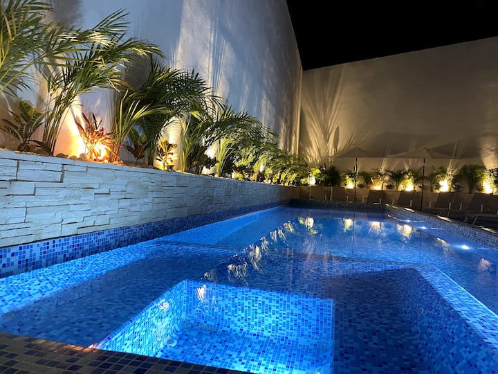 Departamento (C) 3 Hab, Piscina, Jacuzzi, Wifi - Cancún