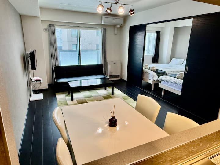 新築/最寄駅徒歩2分/札幌10分/新千歳空港60分/最大5人/46㎡/高速wifi - Sapporo