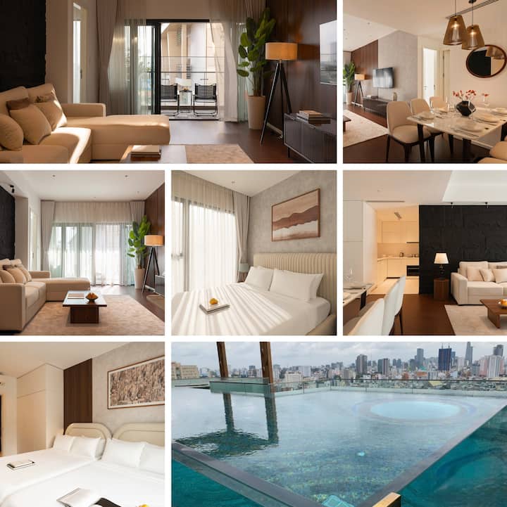 Elevare D1, 2brs(3beds)+2wc, View River + City - Hô Chi Minh-Ville