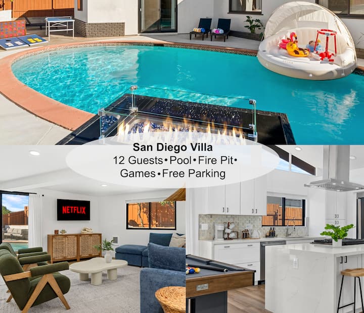 San Diego Villa | Pool | Fire Pit | Games - San Diego