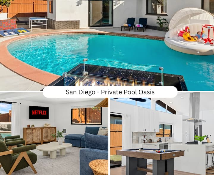 San Diego Oasis-private Pool-4br-parking-games - San Diego, CA