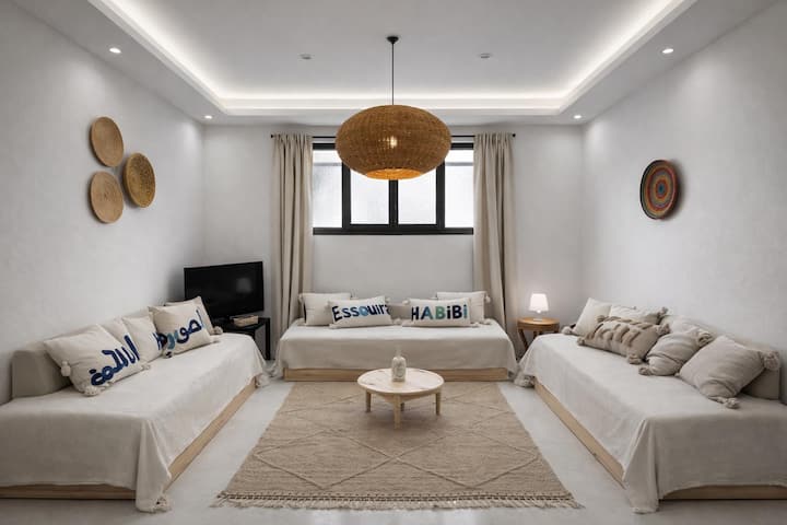 Habibi Appt Lumineux | Patio | Plage 6 Min | Fibre - Essaouira