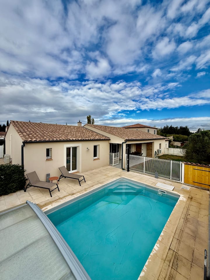 Villa Sécurisé+piscine à Châteaurenard 4 Chambres - Avignon