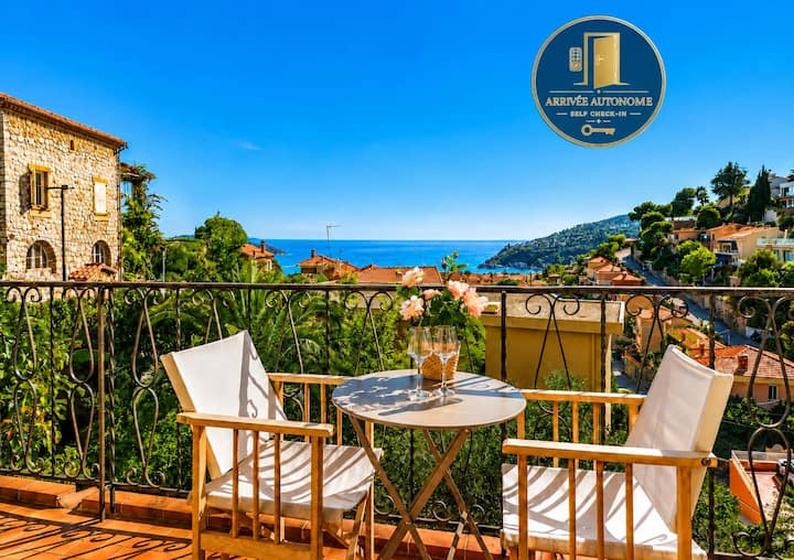 Cocon Martin Panoramic Sea View Terrace - Air Conditioning - Villefranche-sur-Mer